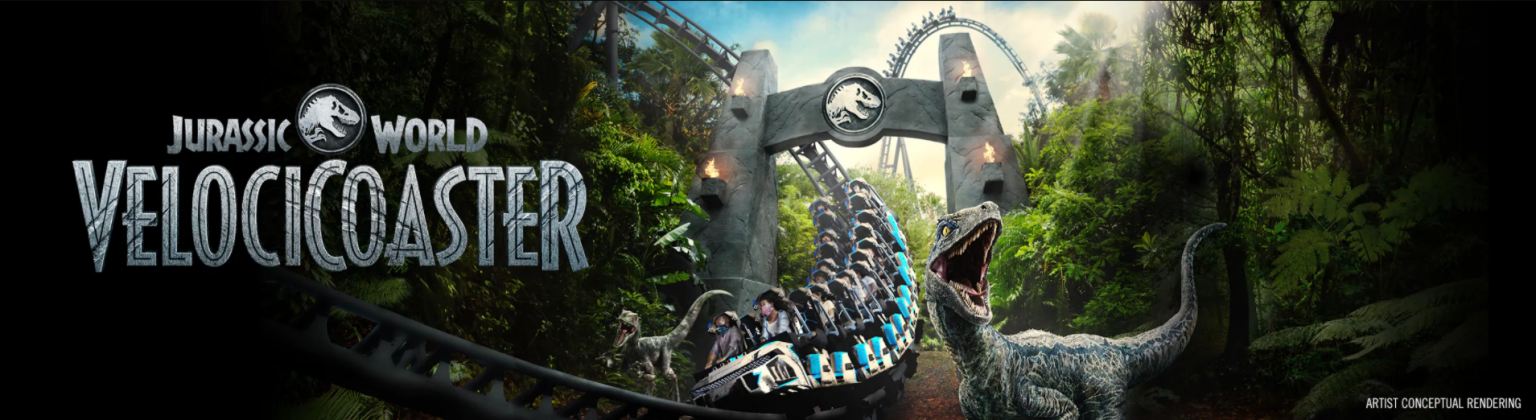 New Jurassic World Velocicoaster Concept Artwork Released - Universal ...