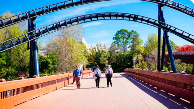 PICS: Velocicoaster Tracks Pass Over Newly Reopened Bridge - Universal ...